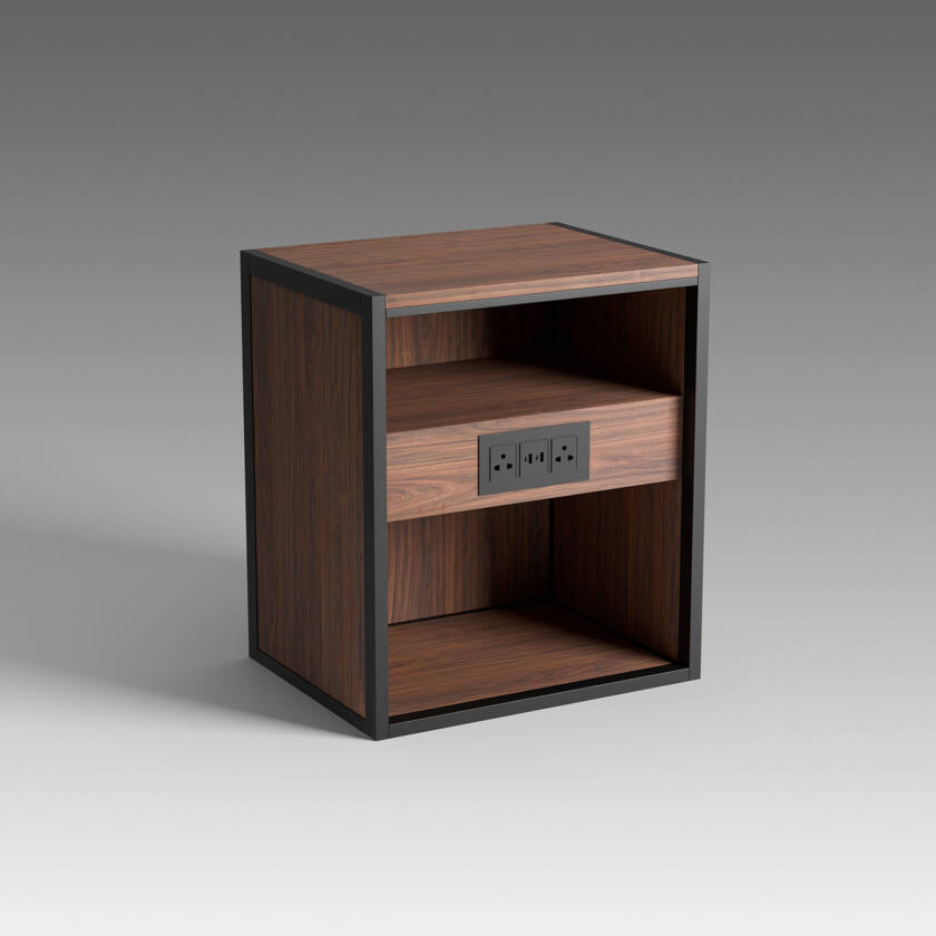 Hotel Bedside Table with Switchboard for Guest Rooms | Hotel Side Table